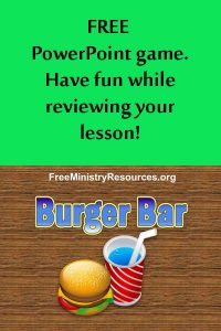 PowerPoint Burger Bar fun lesson review game | Free Ministry Resources